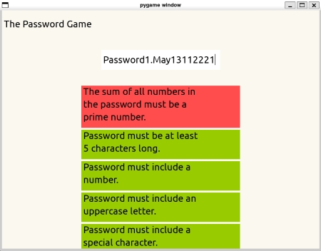 The Password Game | passwordgame